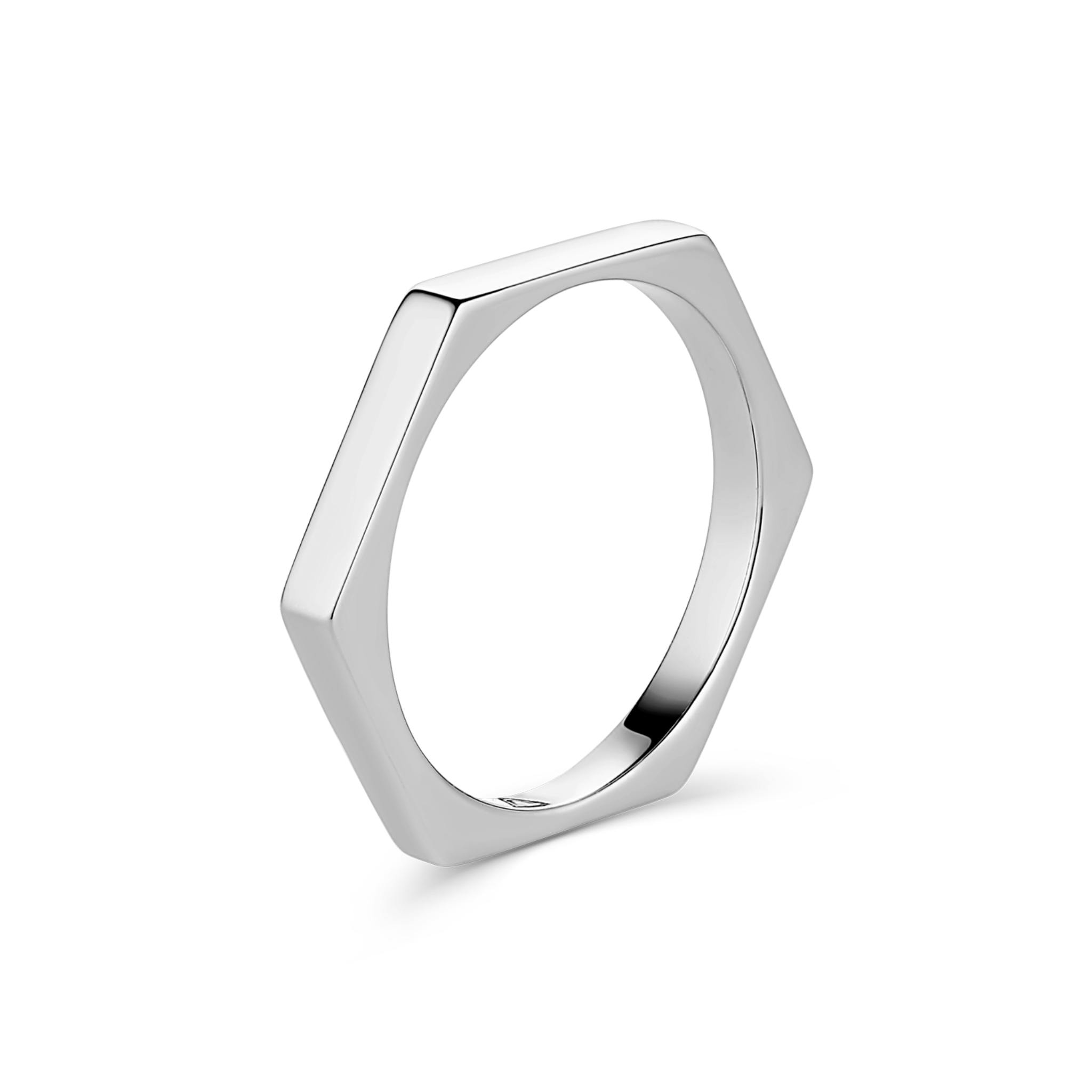 Hex Ring, Sterling Silver | Men's Rings | MANSSION