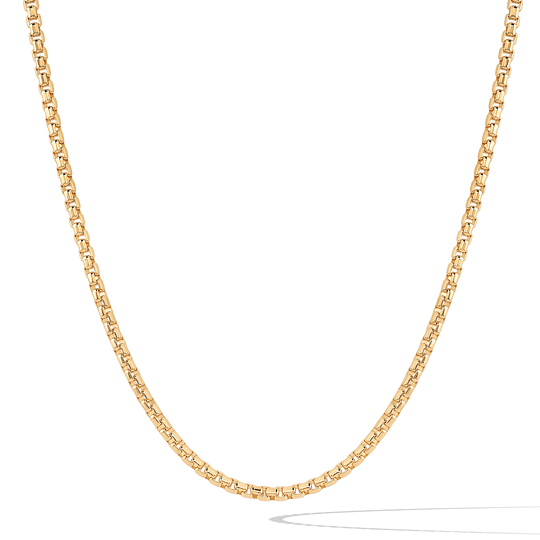 Solid Gold Box Chain 2mm | Oxford Collection | MANSSION