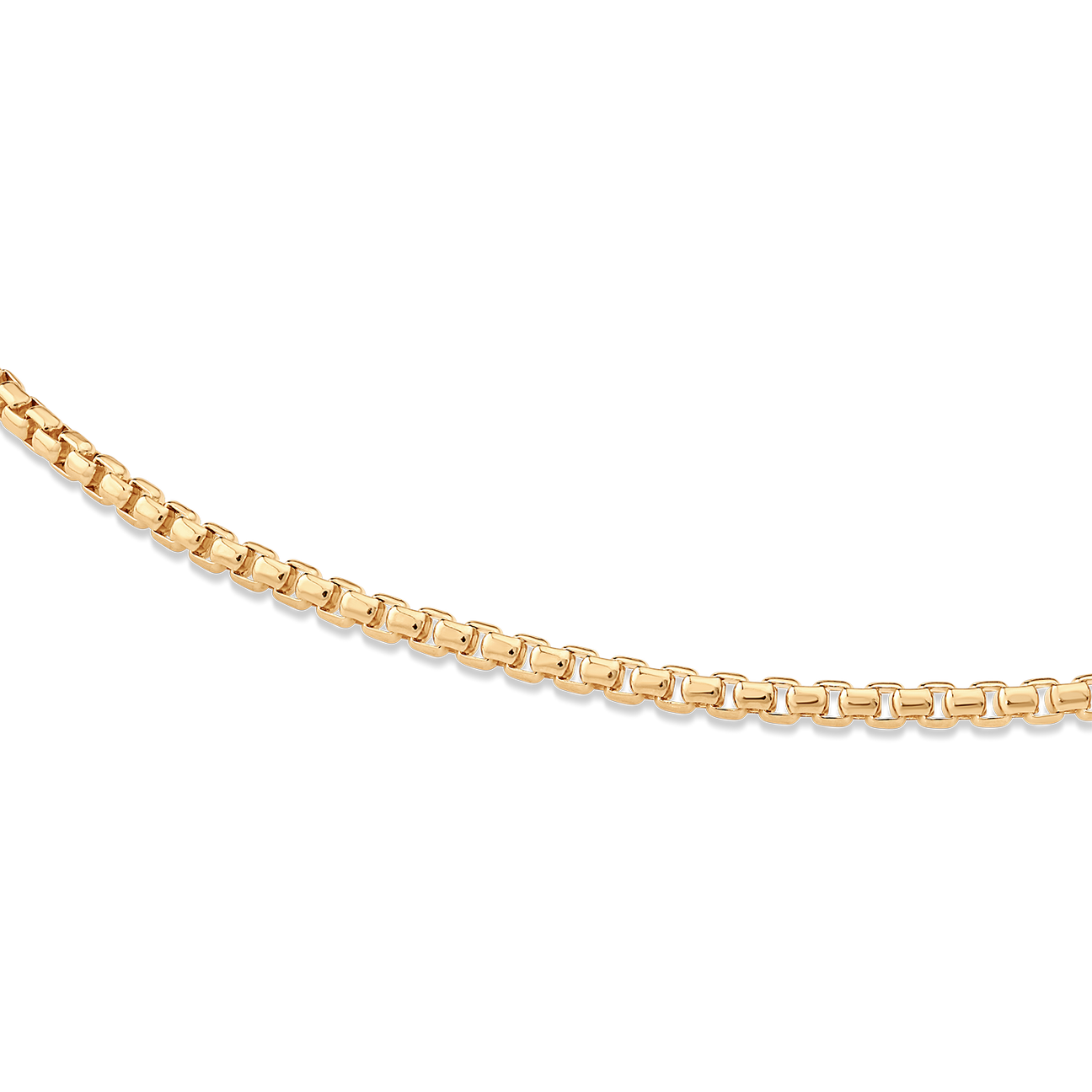 Solid Gold Box Chain 2mm | Oxford Collection | MANSSION